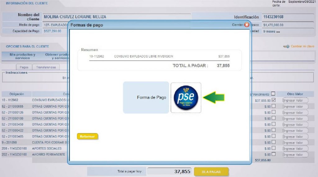 Pago PSE - Obligaciones - Cootracerrejón